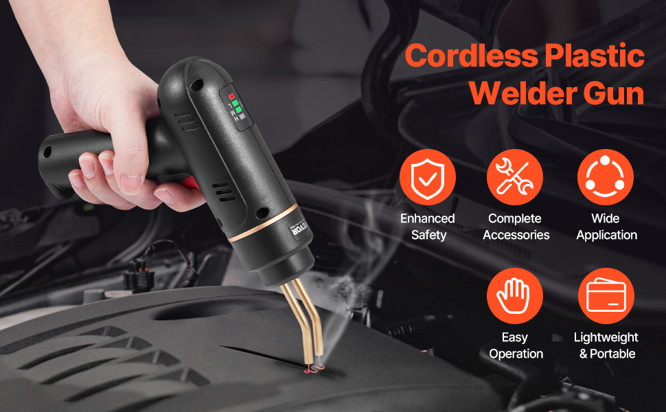 Cordless Plastic Welder Gun 120W Plastic Welder Kit with 400 Staples ...