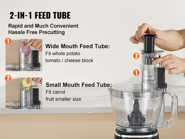 VEVOR Food Processor, 14-Cup Vegetable Chopper for Chopping, Mixing ...