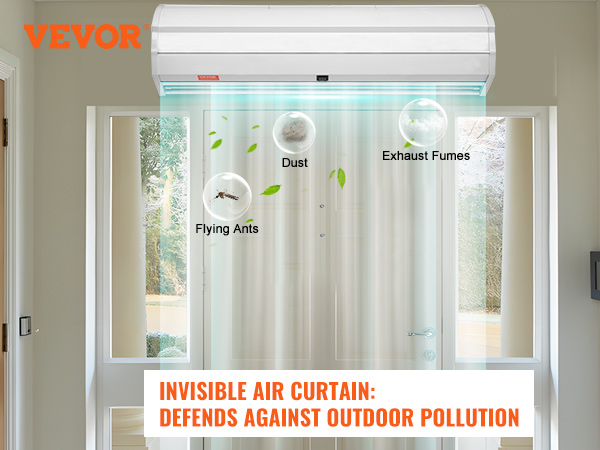 VEVOR 36" Commercial Indoor Air Curtain Super Power 2 Speeds 900CFM ...