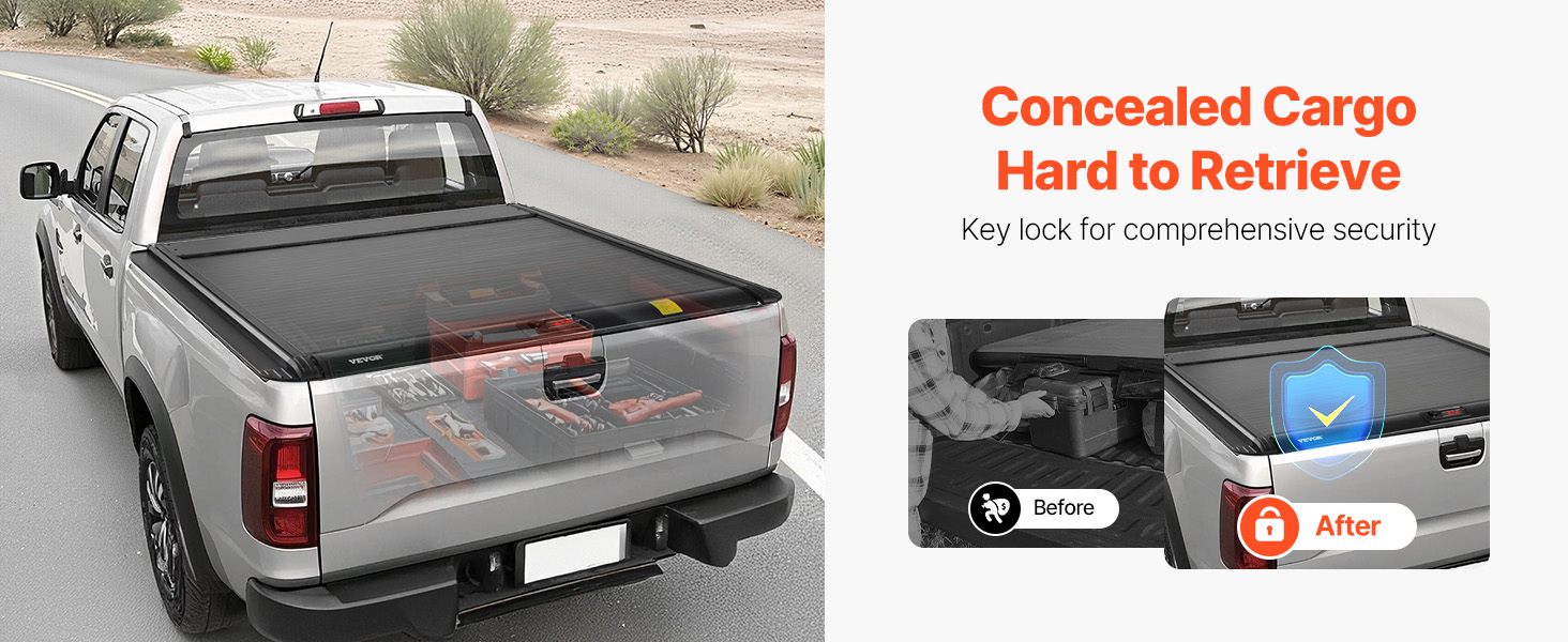 5.5 ft Retractable Tonneau Cover Hard Tonneau Cover for Toyota Tundra ...
