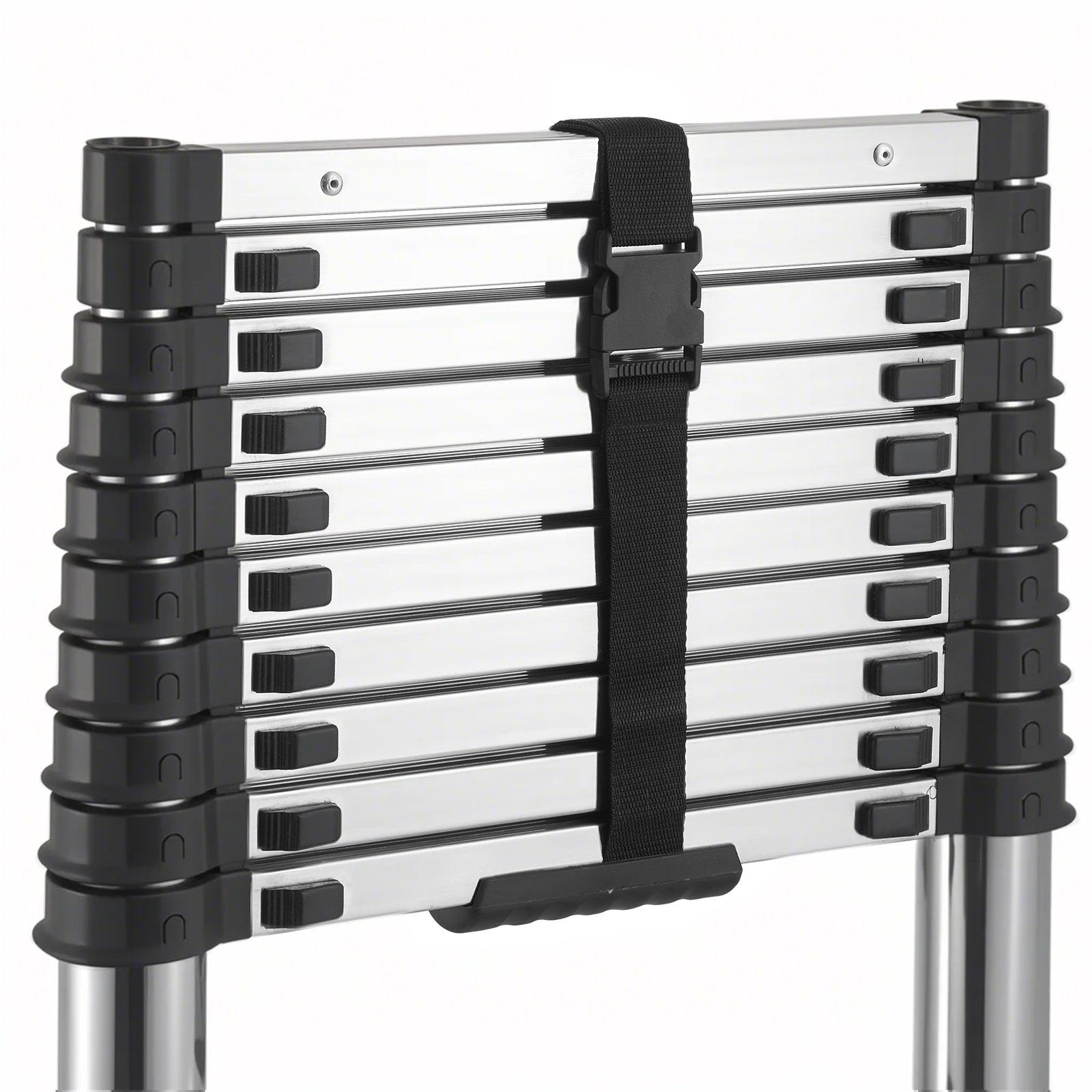Telescoping Ladder Stainless Steel Extension Step 10.5 ft Portable ...