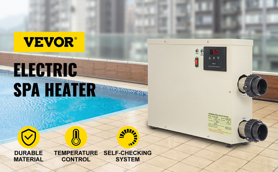 VEVOR Electric Pool Heater 11KW 240V Swimming Pool Electric Heater ...