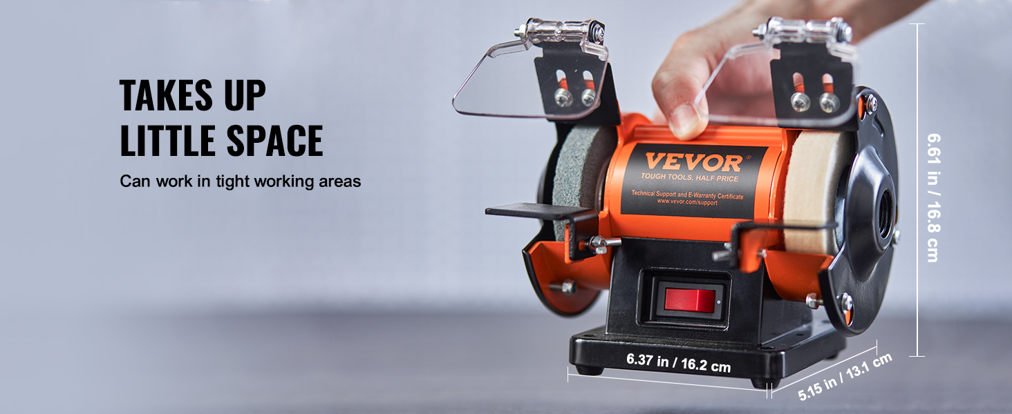 VEVOR Bench Polisher & Buffing Machine for Metal/Jewelry/Wood - With ...