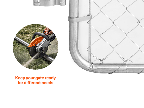 Chain Link Fence Gate Fit 2-6 ft x 4 ft Garden Fence Gate Posts Not ...