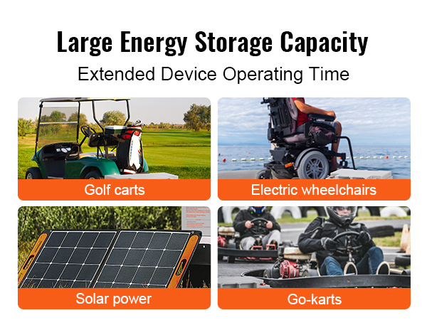 VEVOR Deep Cycle Battery, 12V 40AH, AGM Marine Rechargeable Battery ...