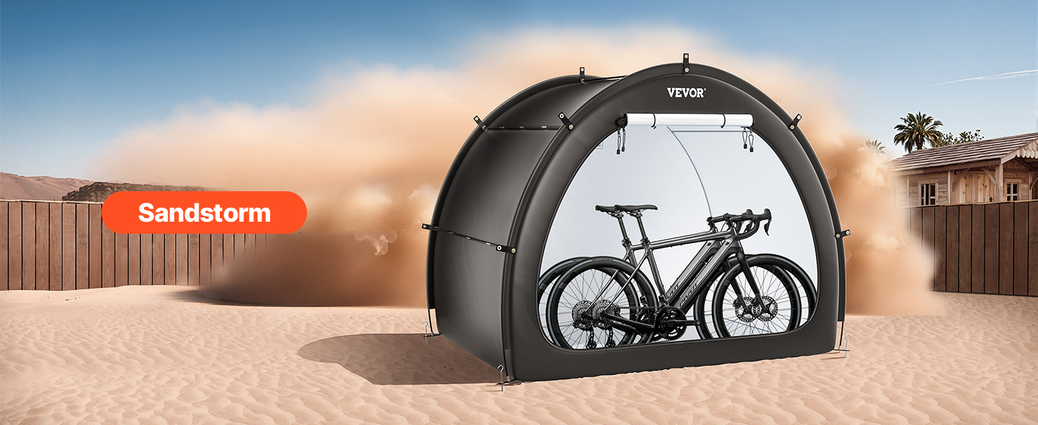 Outdoor Bike Storage Tent Fan-Shaped Waterproof Bike Tent for 4 to 5 ...