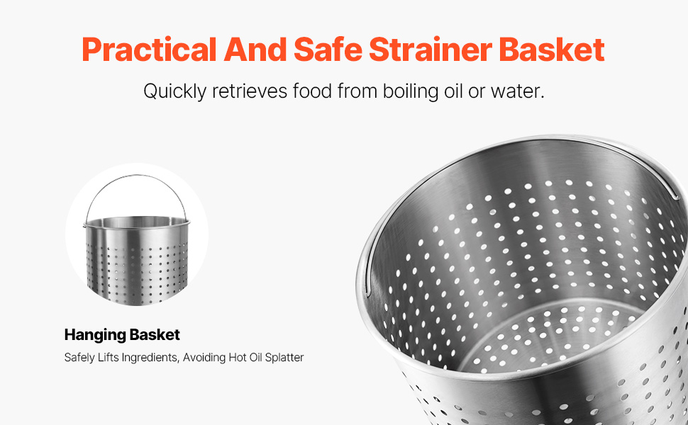 100QT Stainless Steel Stockpot Cooking Kitchen Sauce Pot with Basket ...