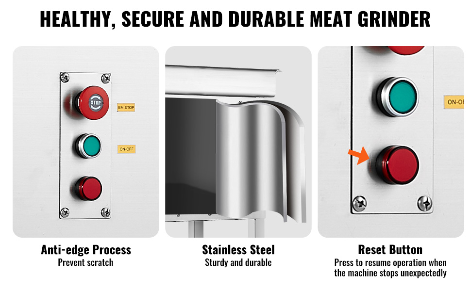 VEVOR Commercial Electric Meat Grinder 22Lb/Min 2200W Industrial Cabinet Grinder | VEVOR US