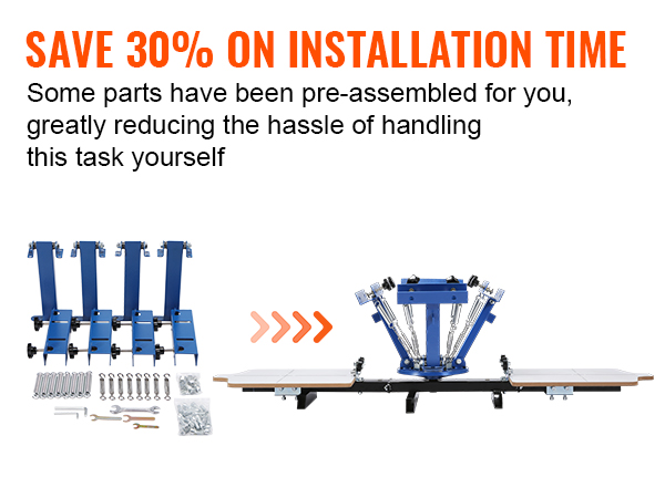VEVOR 4 Color 2 Station Silk Screening Screenprint Press Screen ...