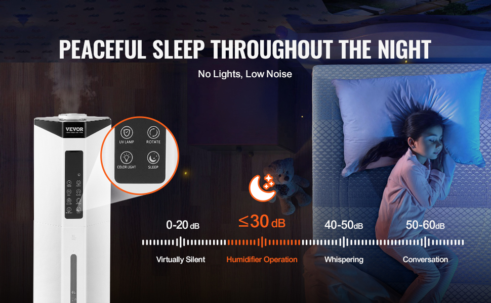 VEVOR Commercial Humidifier 2.4 Gal Cool Mist for Up To 430.6 SqFt Top Refill | VEVOR US