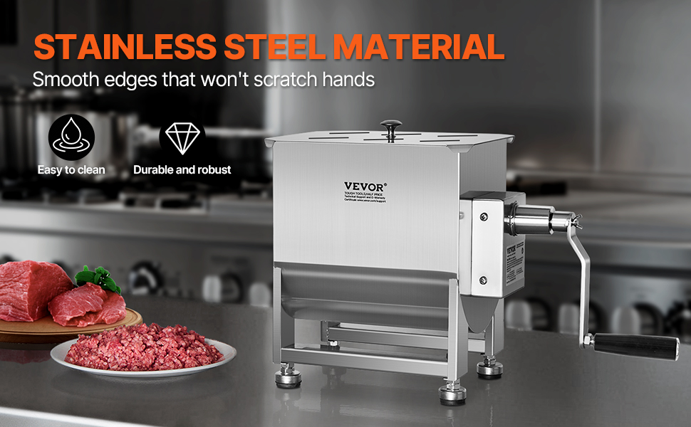 Manual Meat Mixer 120L Fixed Tank Mixing Max 120LB for Meat Sausage ...