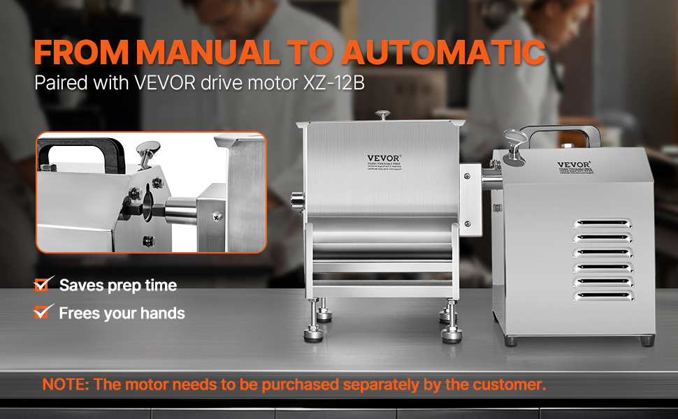 VEVOR Manual Meat Mixer 80L Fixed Tank Mixing Max 80LB for Meat Sausage ...