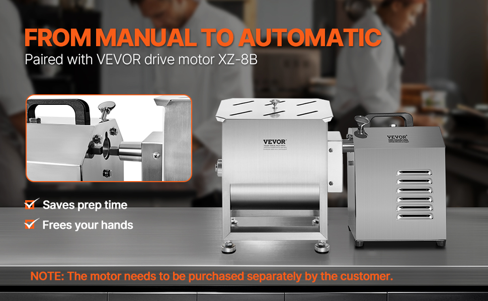 VEVOR Manual Meat Mixer 15L Tank Mixing Max 15LB for Meat Sausage Mixer ...