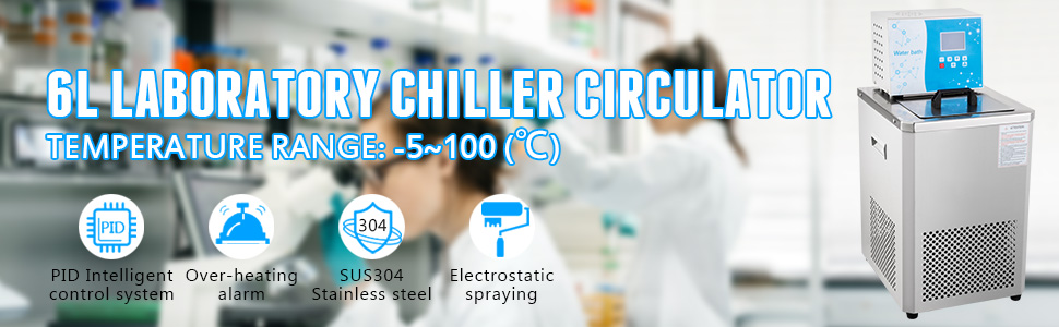 VEVOR Laboratory Chiller Circulator 6L Chiller Lab Low Temperature ...