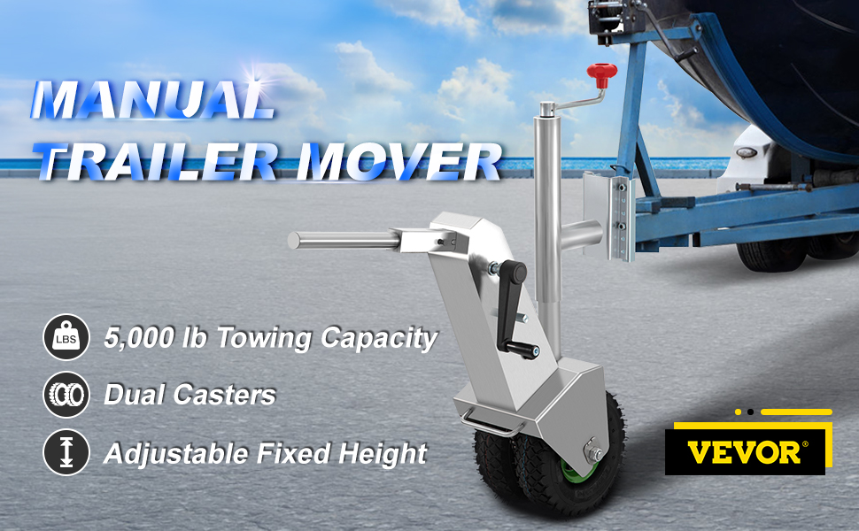VEVOR Manual Trailer Dolly, 5000lb Load Capacity Trailer Mover Valet w ...