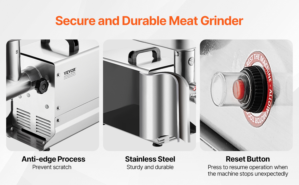 Commercial Electric Meat Grinder 21 Lbs/Min Sausage Stuffer Maker ...