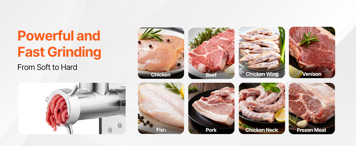 VEVOR Commercial Electric Meat Grinder 5 Lbs/Min Sausage Stuffer Maker ...