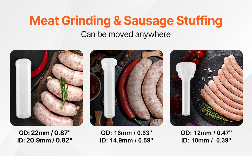 Commercial Electric Meat Grinder 5 Lbs/Min Sausage Stuffer Maker ...