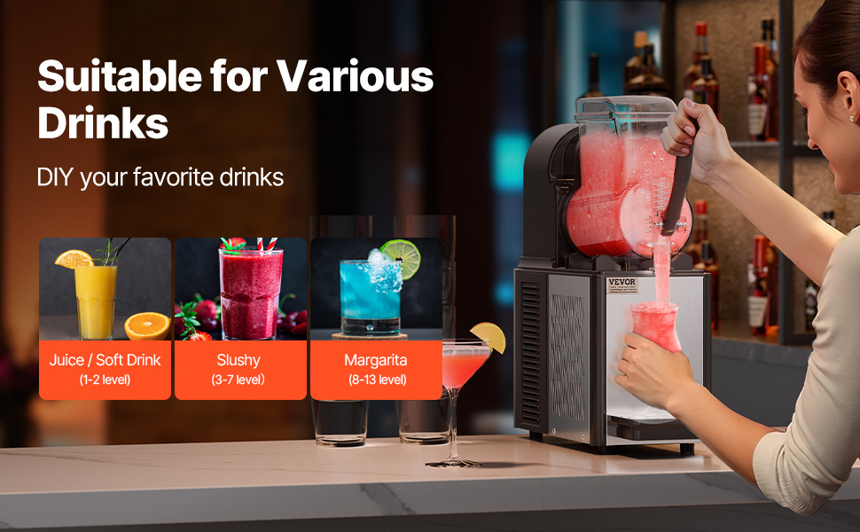4L Commercial Slushy Machine Margarita Smoothie Frozen Drink Slushie ...
