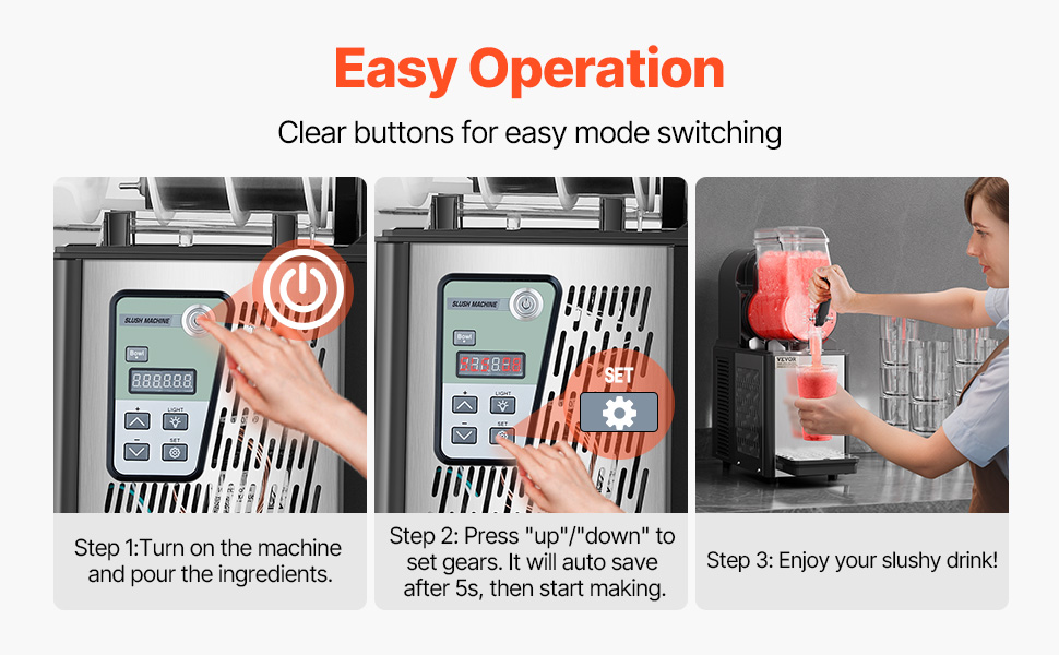 4L Commercial Slushy Machine Margarita Smoothie Frozen Drink Slushie ...