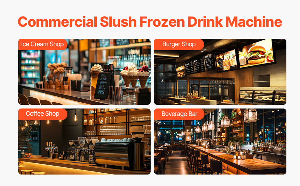 12Lx2 Tank Commercial Slushy Machine Margarita Smoothie Frozen Drink ...