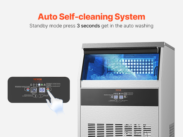 Commercial Ice Maker Freestanding Cabinet Machine 160lbs/24H 80 Ice ...