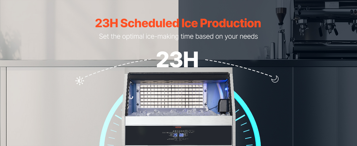 Commercial Ice Maker Freestanding Cabinet Machine 360lbs/24H 160 Ice ...