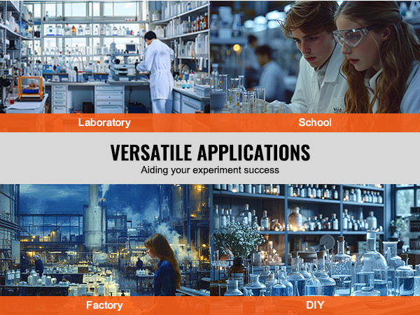 VEVOR Lab Stand Support, Laboratory Retort Support Stand Set, Steel Lab ...