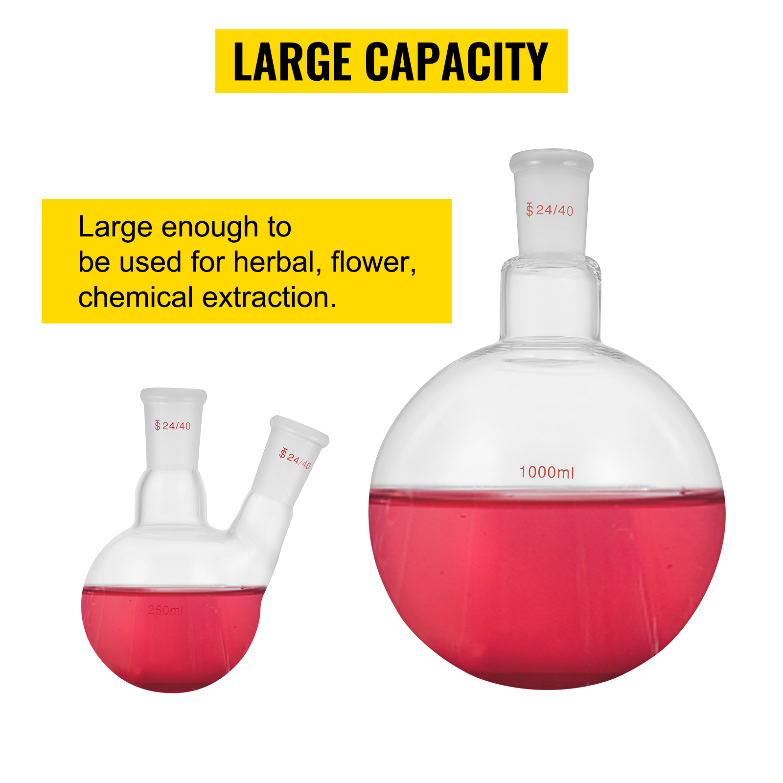 VEVOR New Laboratory Glassware 24/40 Chemistry Glassware 29PCS ...