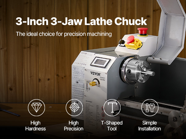 3 Inch 3-Jaw Self-Centering Lathe Chuck for Drilling Milling Machine 3D ...