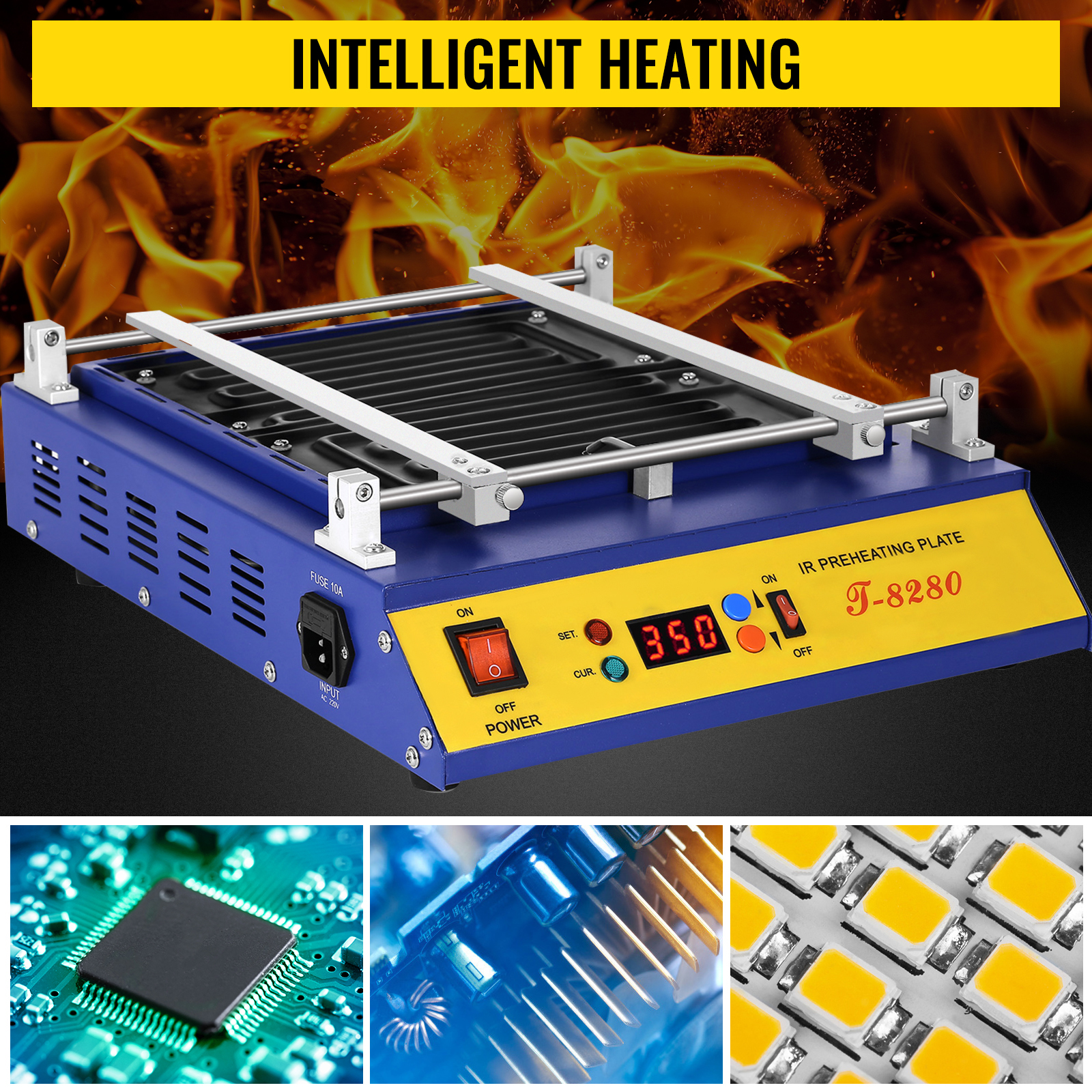 VEVOR Preheating Oven T8280 1600W Infrared Preheating Station Hot Plate ...