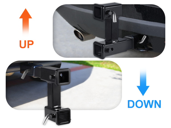 VEVOR Dual Hitch Extension, for 2" Trailer Hitch Receiver, Hitch ...