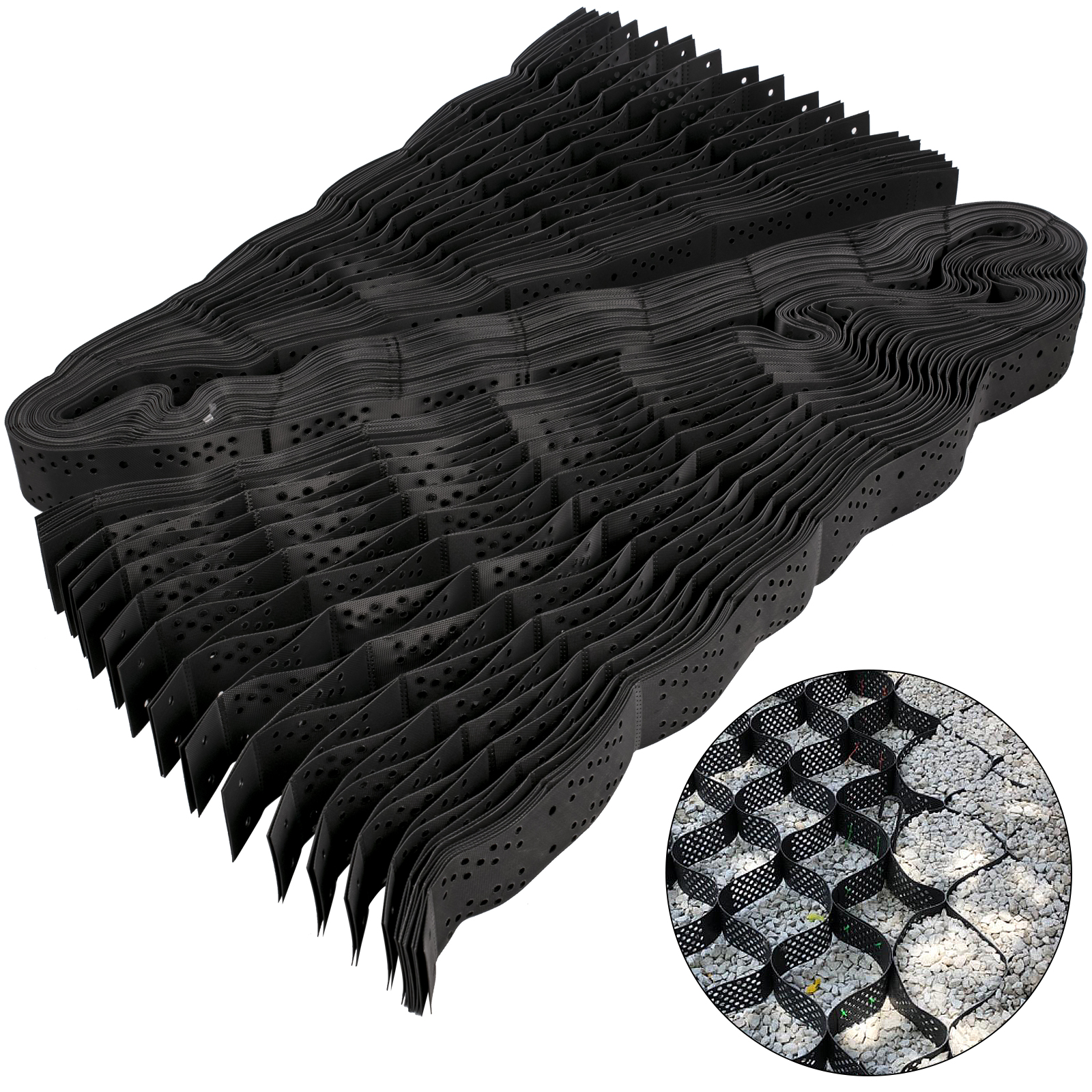 VEVOR Geo Grid Ground Grid 9x17 ft, Geo Cell Grid 4 Inch Thick, Gravel ...