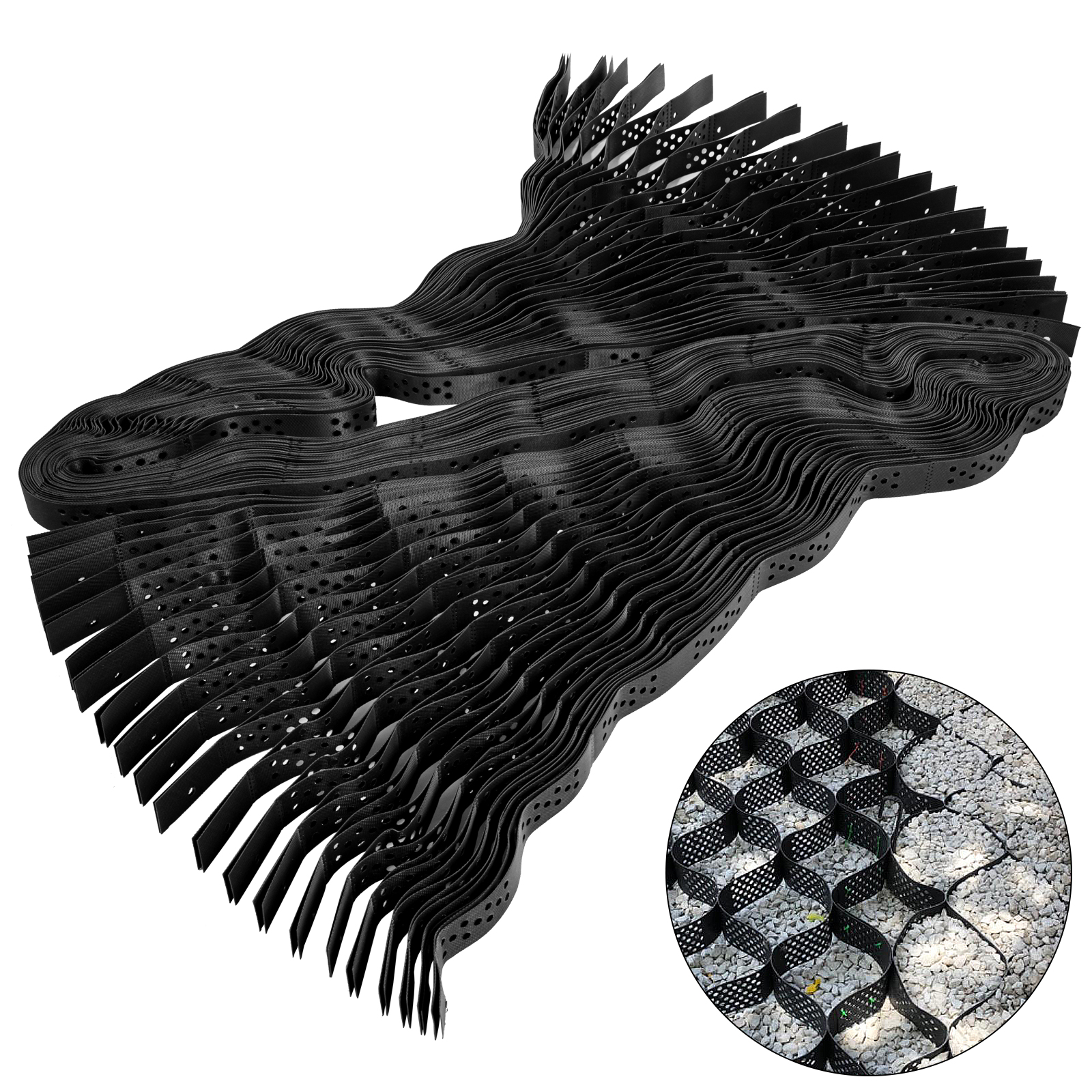 VEVOR Geo Grid Ground Grid 9x17 ft, Geo Cell Grid 2 Inch Thick, Gravel ...