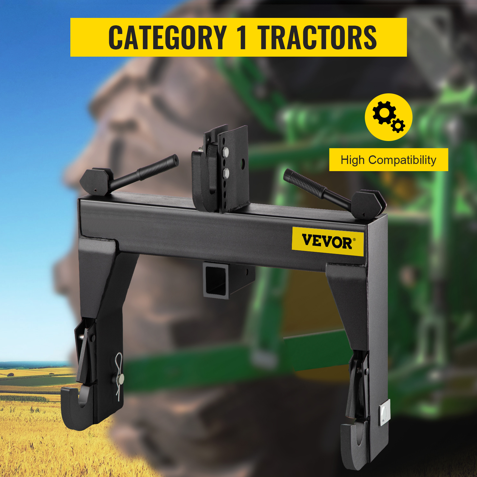VEVOR 3-Point Quick Hitch, 3000 LBS Lifting Capacity Tractor Quick ...