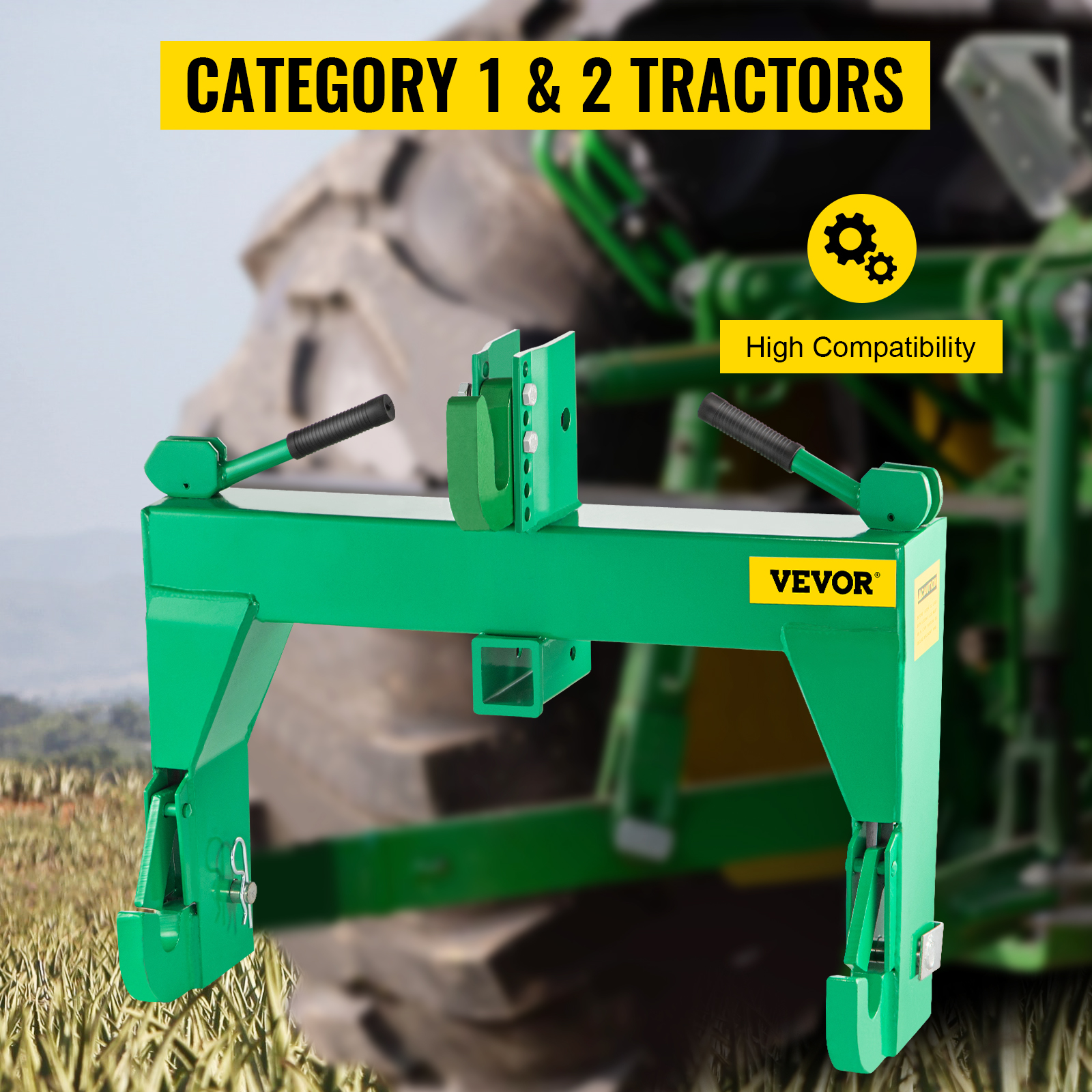 VEVOR 3-Point Quick Hitch, 3000 LBS Lifting Capacity Tractor Quick ...