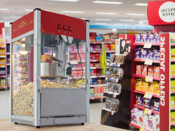VEVOR Popcorn Popper Machine 12 Oz Countertop Popcorn Maker 1440W 80 ...
