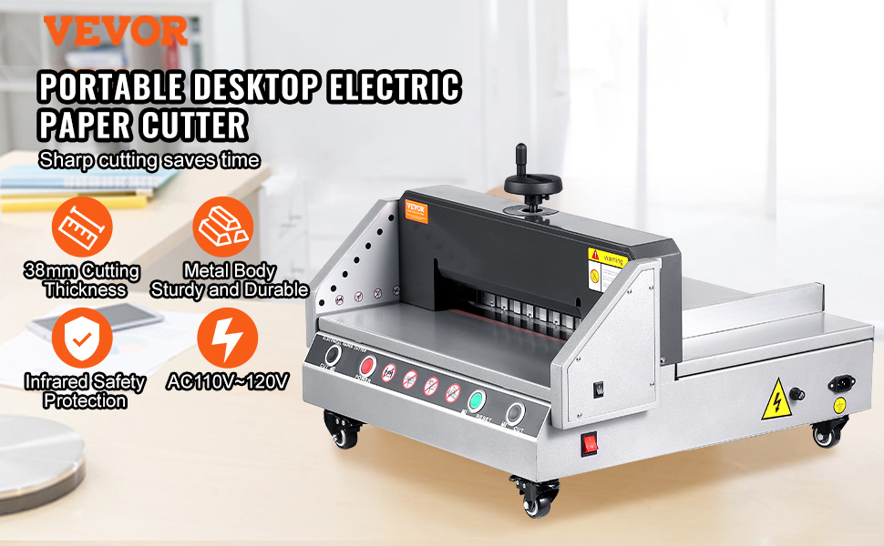 VEVOR Electric Paper Cutter 0-330 Cutting Width, Electric Paper Trimmer ...