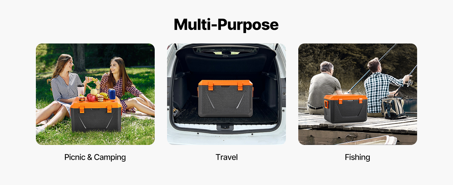 Portable Cooler 63 QT Insulated Hard Cooler 90 Can Capacity with Cup ...