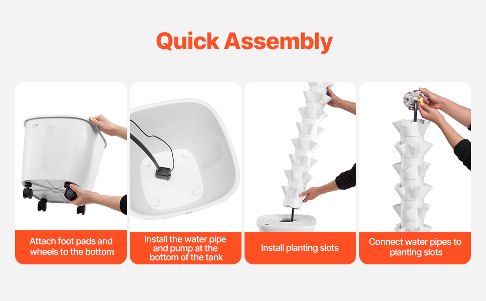 Hydroponic Growing System with Wheel 50 Pods Indoor Hydroponic Tower ...