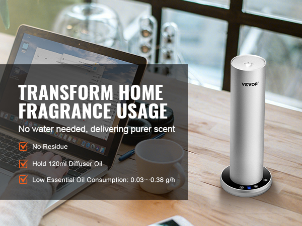 VEVOR Scent Air Machine for Home, 120ml Bluetooth Smart Cold Air ...