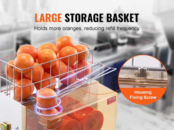 VEVOR Commercial Orange Juicer Machine, 120W Automatic Juice Extractor ...