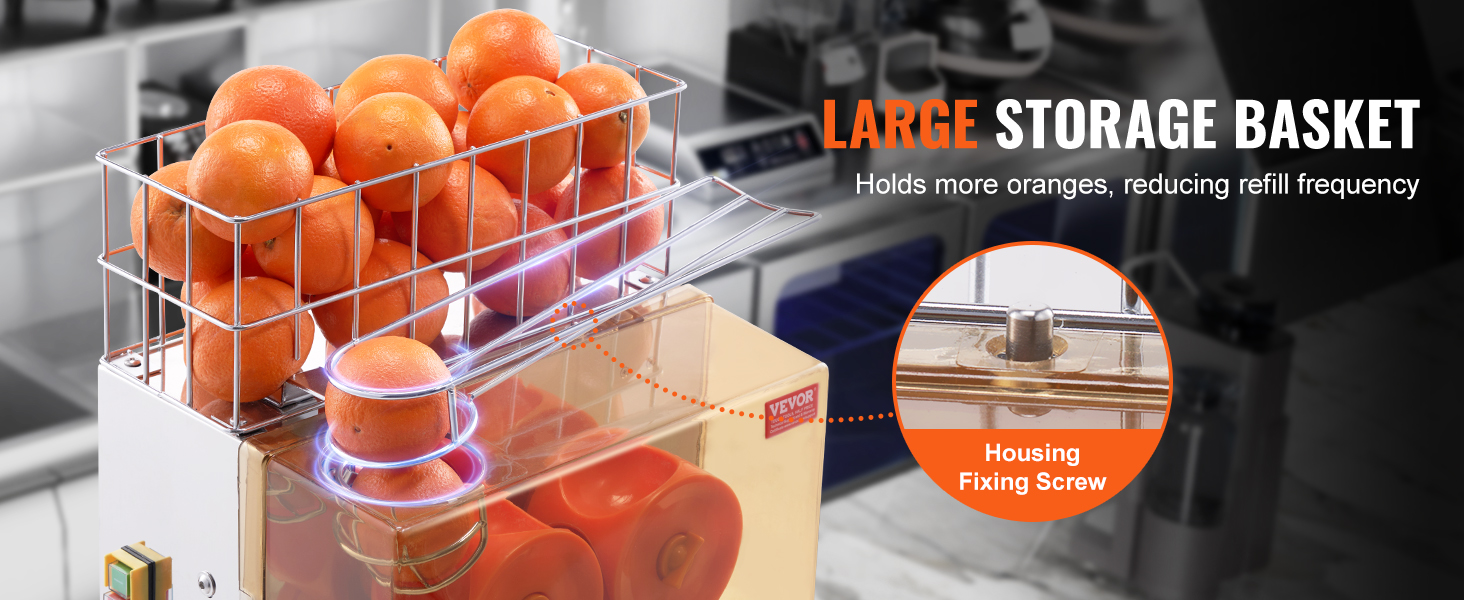 VEVOR Commercial Orange Juicer Machine, 120W Automatic Juice Extractor ...