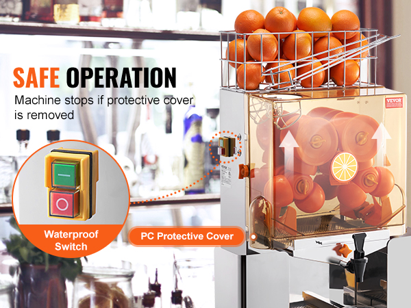 VEVOR Commercial Orange Juicer Machine, 120W Automatic Juice Extractor ...