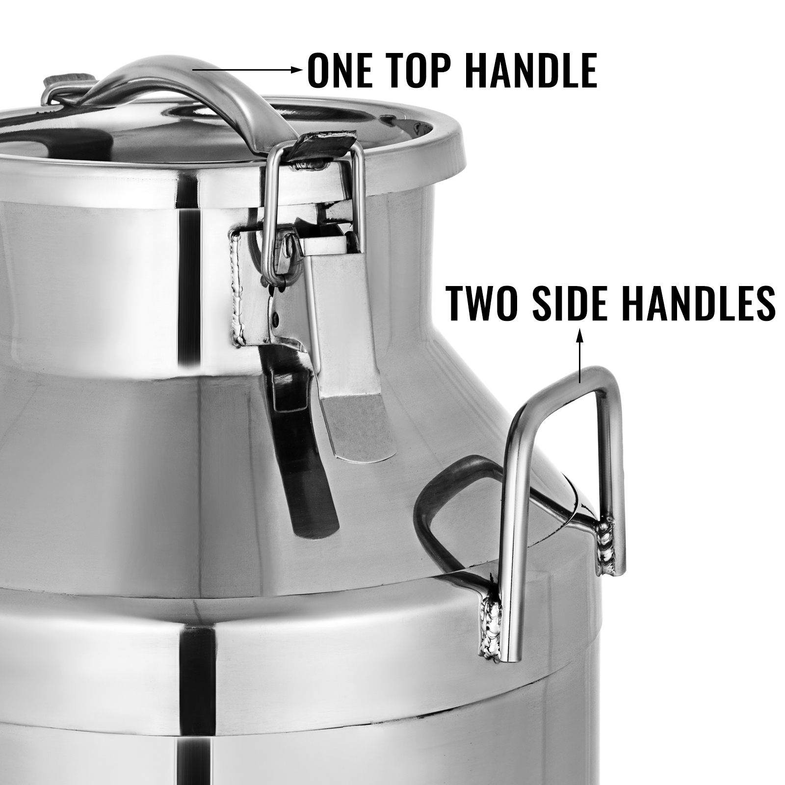 VEVOR 304 Stainless Steel Milk Can 20 Liter Milk Bucket Wine Pail ...