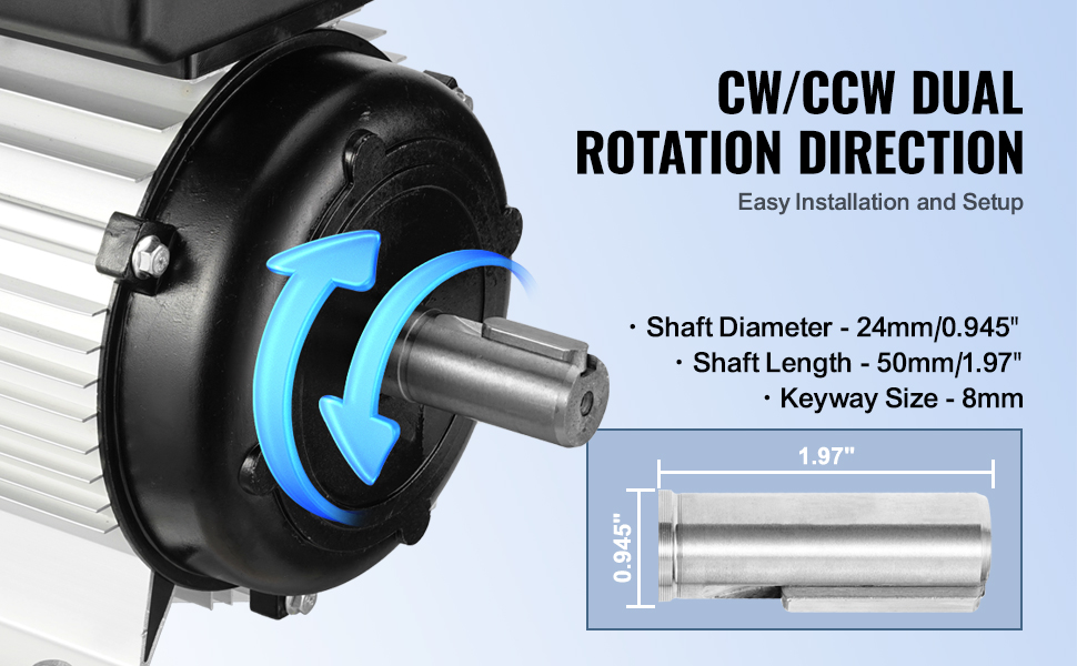 VEVOR 2.2KW Electric Motor 2800 rpm, AC 220~240V 13.8A, 90L, B3 Frame ...