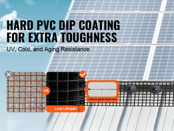 VEVOR 8 inch x 100ft Solar Panel Bird Guard, Critter Guard Roll Kit ...