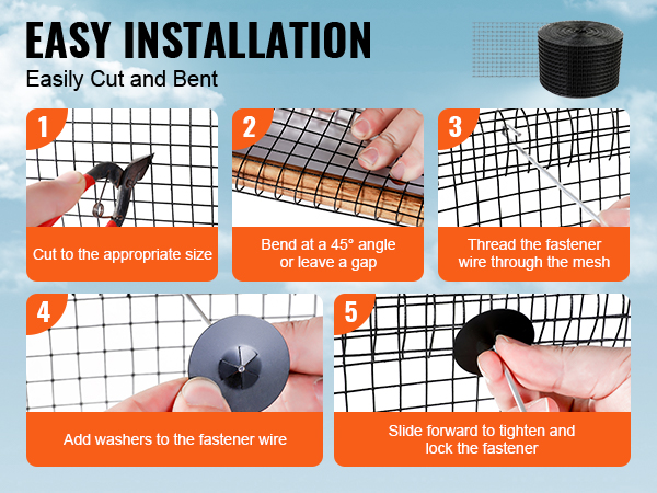 VEVOR 8 inch x 100ft Solar Panel Bird Guard, Critter Guard Roll Kit ...
