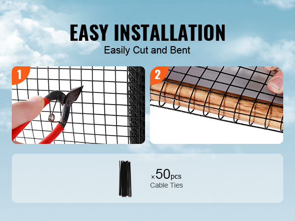 VEVOR 8 inch x 100ft Solar Panel Bird Guard, Critter Guard Roll Kit ...