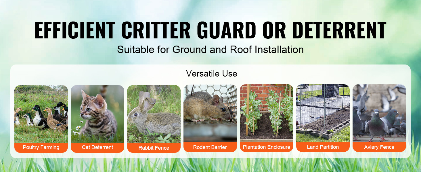 VEVOR 8 inch x 100ft Solar Panel Bird Guard, Critter Guard Roll Kit ...